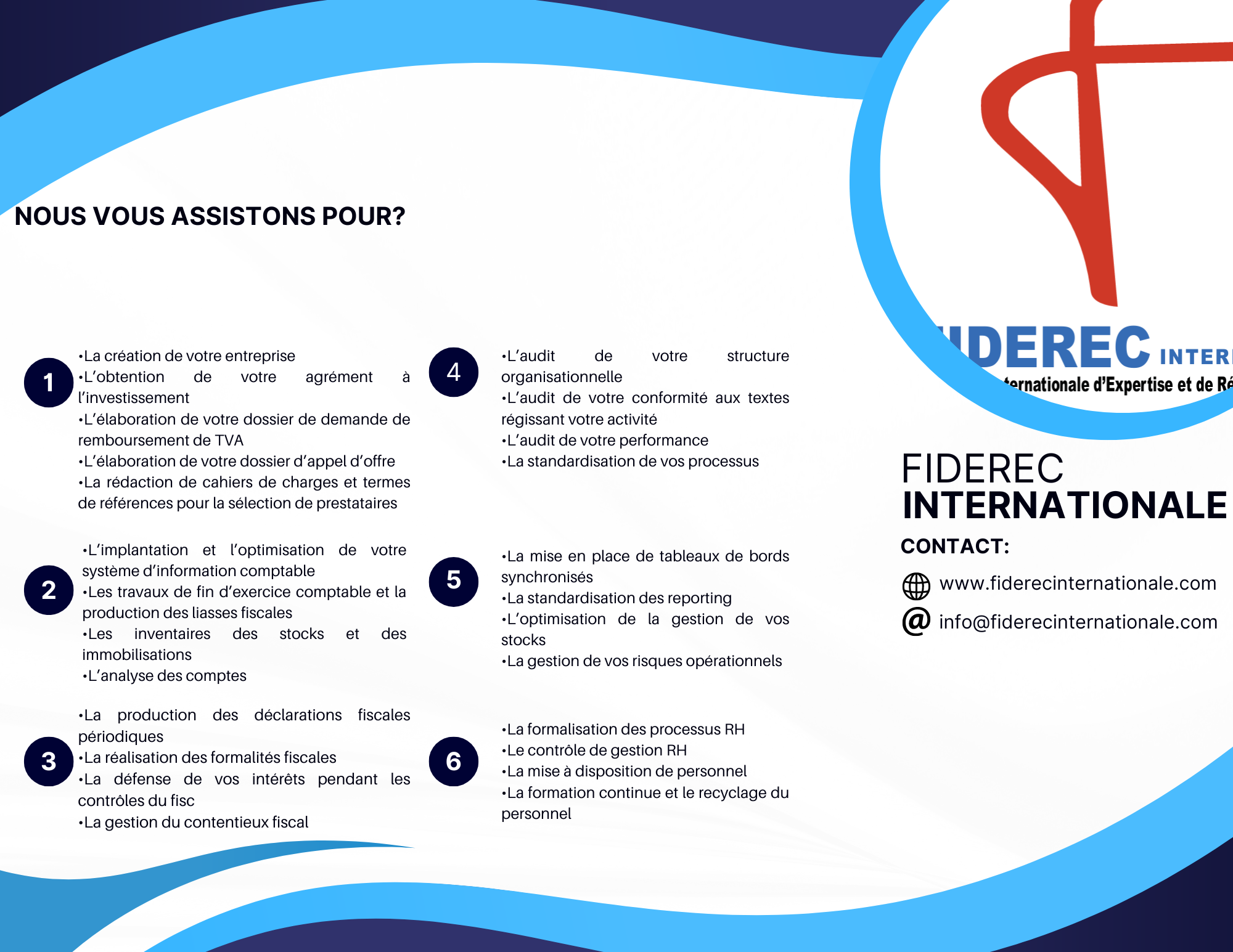 Nos Missions – Fiderec Internationale